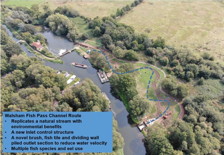 Fish pass works set to continue at Walsham Weir – Mackley Engineering